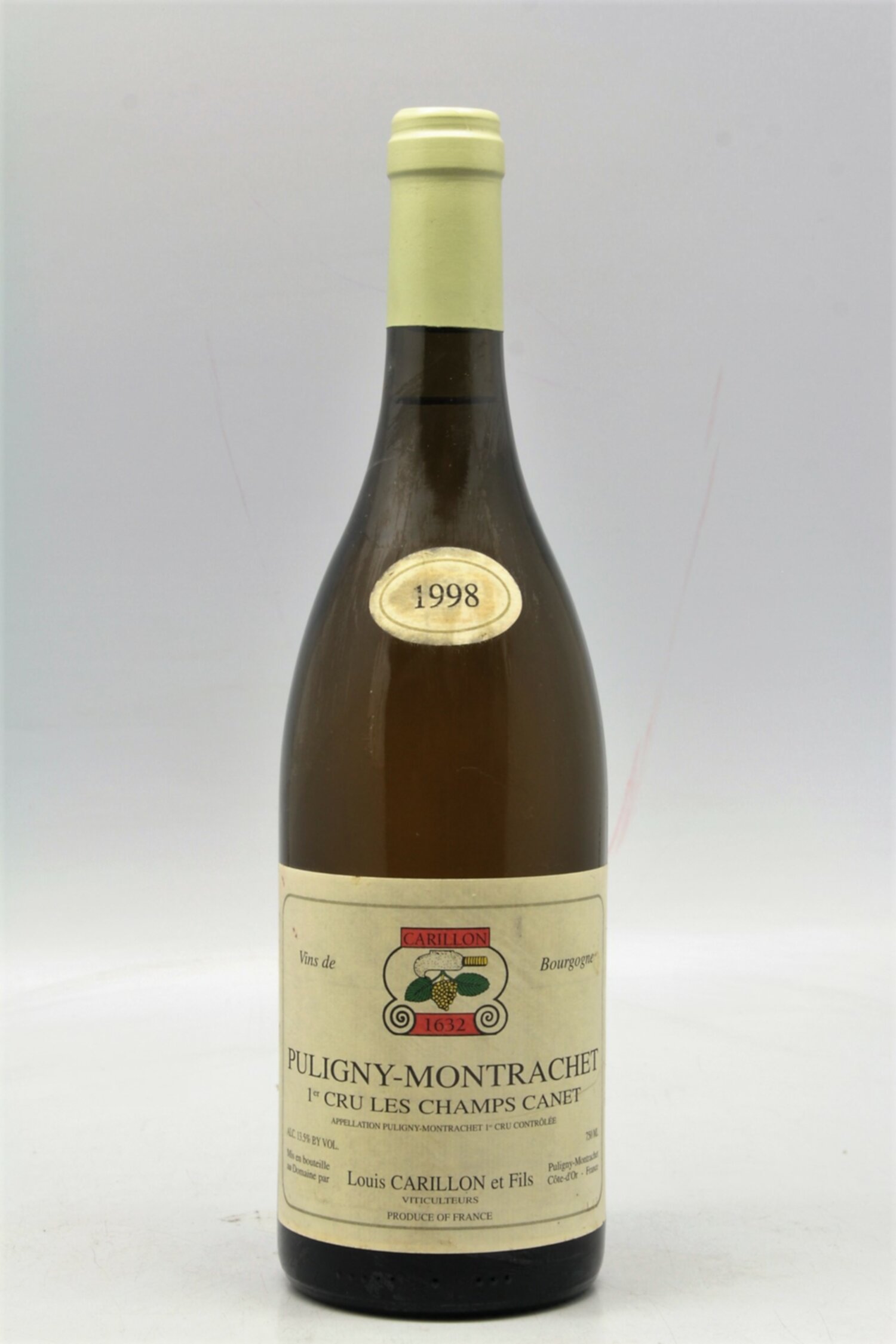 Louis Carillon Puligny Montrachet 1er cru Champs Canet 1998 - VINS ...
