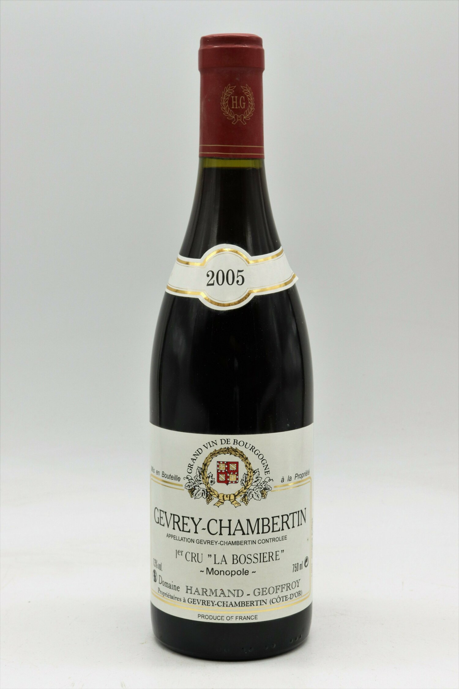 Harmand Geoffroy Gevrey Chambertin 1er cru La Bossière 2005 - VINS ...